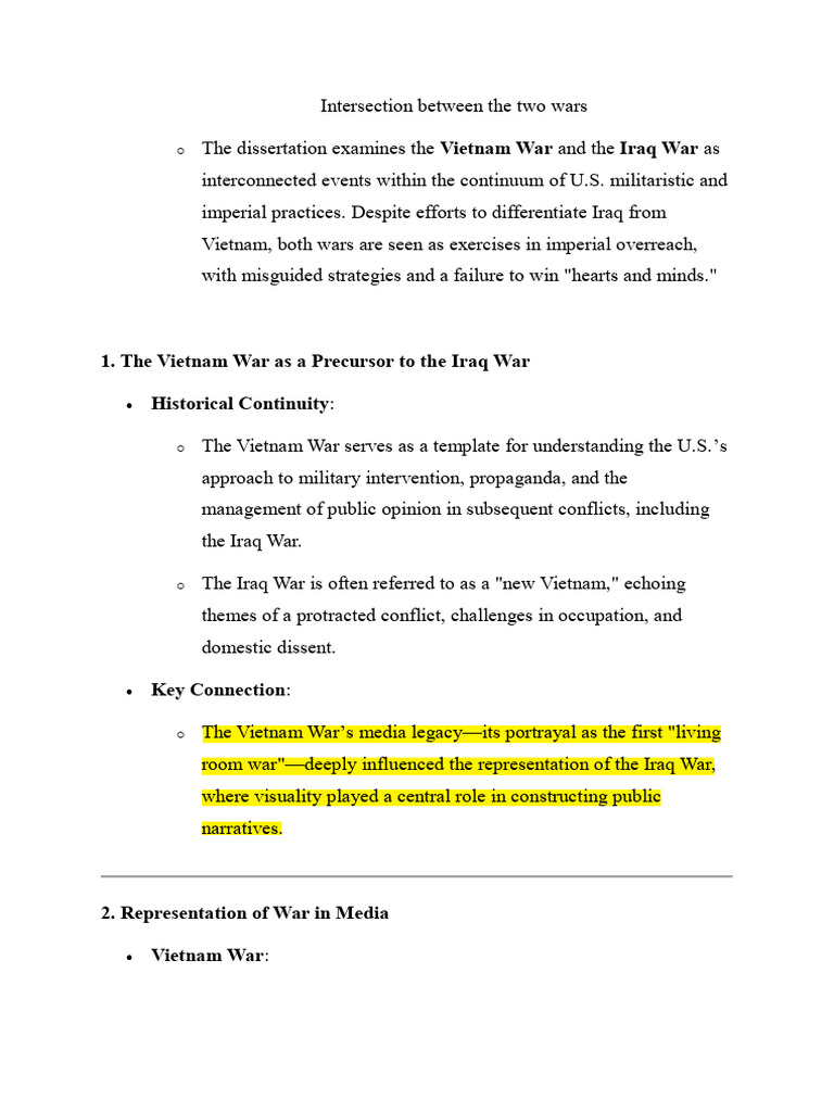 Intersection Between Two Wars | PDF | Iraq War