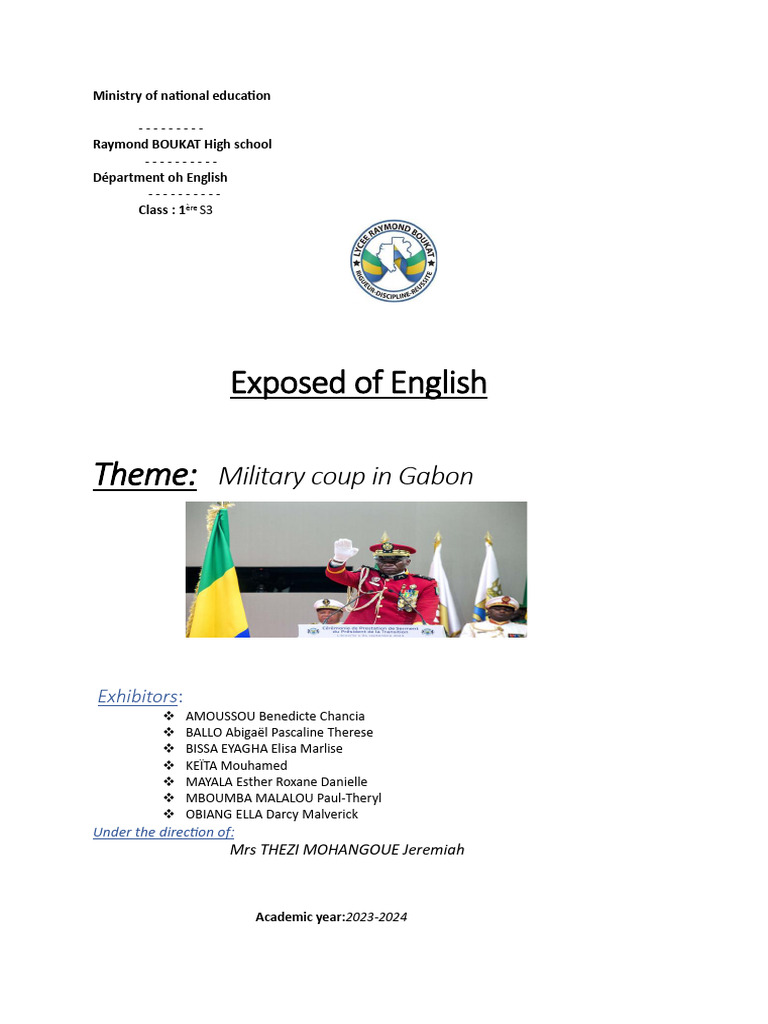 Military Coup in Gabon: Student Exposé | PDF