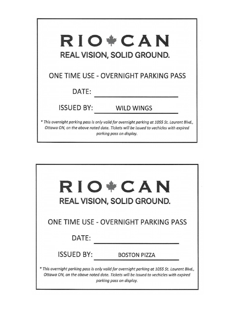 Parking Pass | PDF