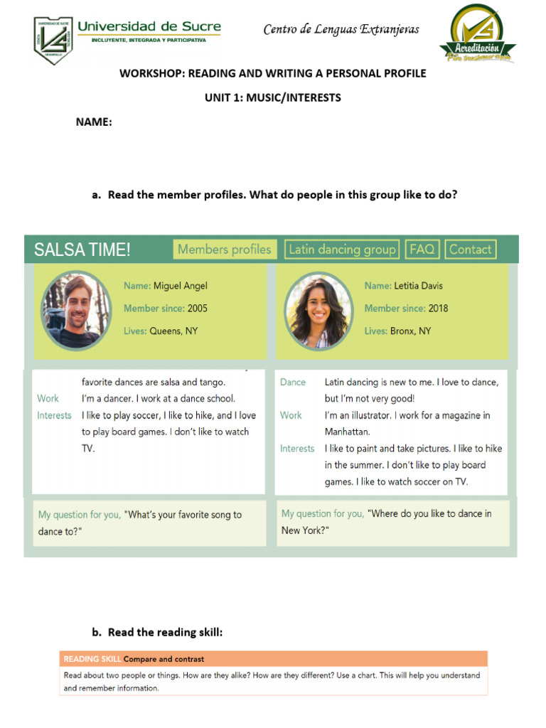 Personal Profile Workshop Guide | PDF
