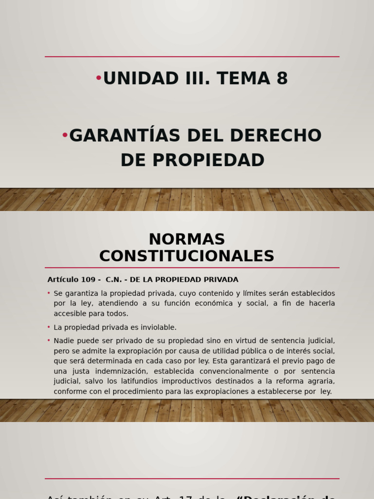 Derechos Reales - Tema 8 | PDF | Dominio eminente | Propiedad