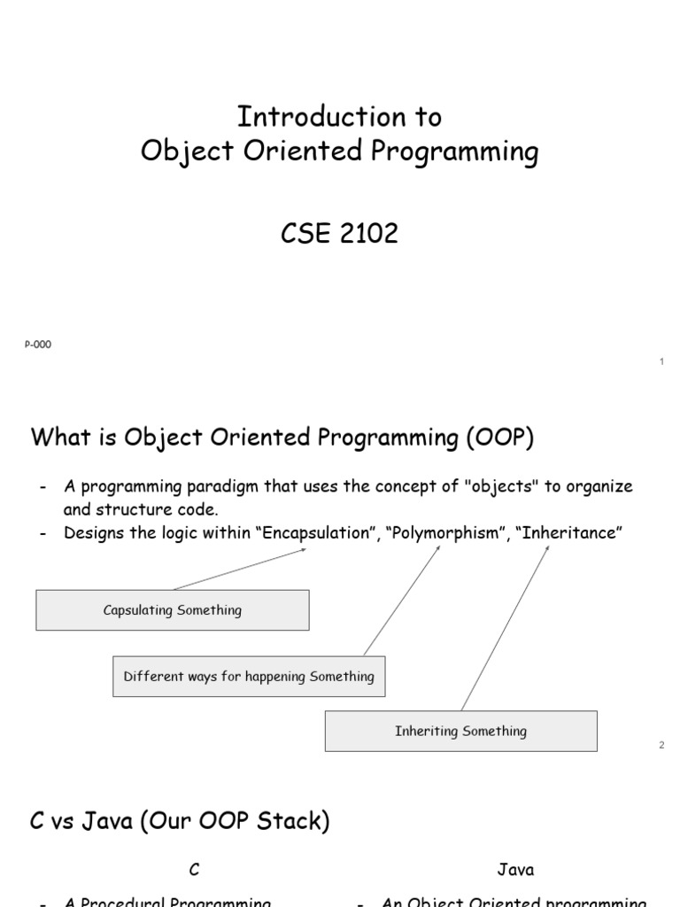 L-1 | PDF | Object Oriented Programming | Method (Computer Programming)