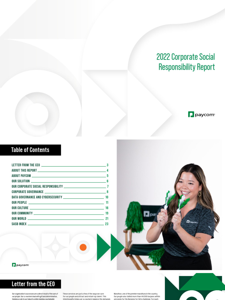 Paycom 2022 CSR Report Overview | PDF | Computer Security | Security