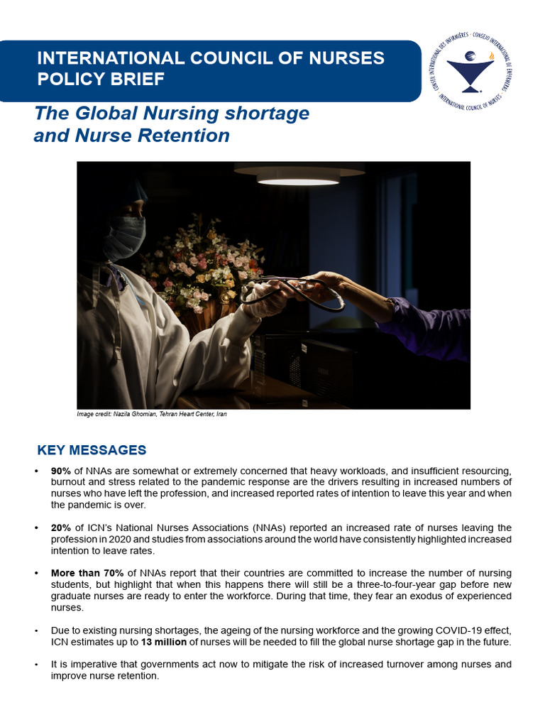 Global Nursing Shortage and Retention Issues | PDF | Nursing | Health ...