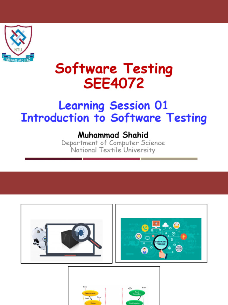 SEE4072 - Learning Session 01 (Intro To Software Testing) | PDF ...