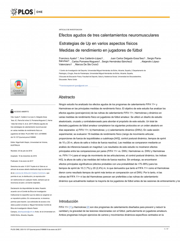 Traduccion Acute Effects of Three Neuromuscular Warm-Up Strategies On ...