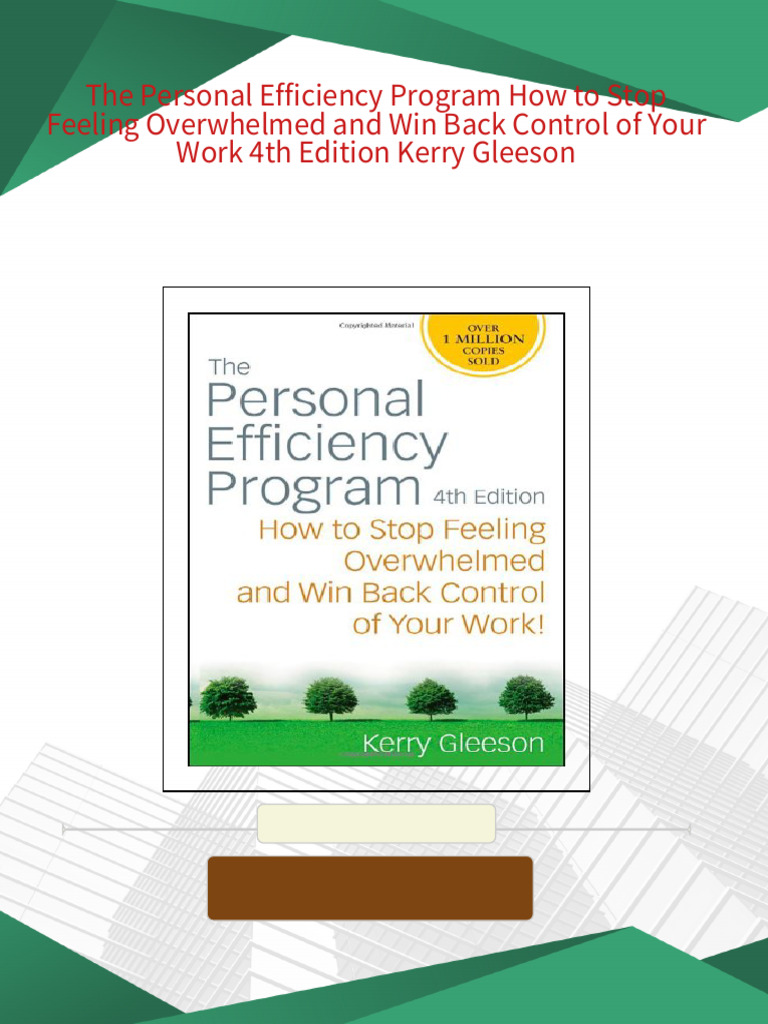 The Personal Efficiency Program How To Stop Feeling Overwhelmed and Win ...