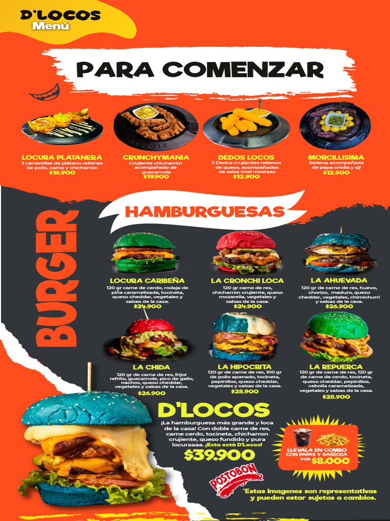 Menu y Licores | PDF | Helado | Salchicha