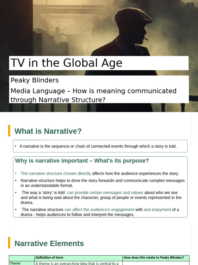 Analyzing Peaky Blinders' Narrative Structure | PDF | Narrative | Plot ...