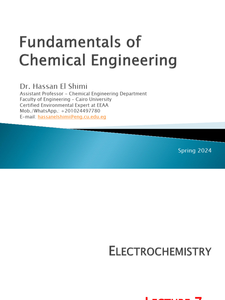 Week5_Lec 6&7_Electrochemistry | PDF | Redox | Anode