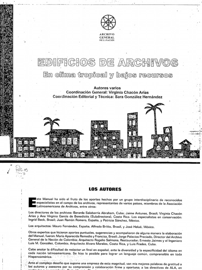 Edificios de Archivos en Clima Tropical y Bajos Recursos | PDF