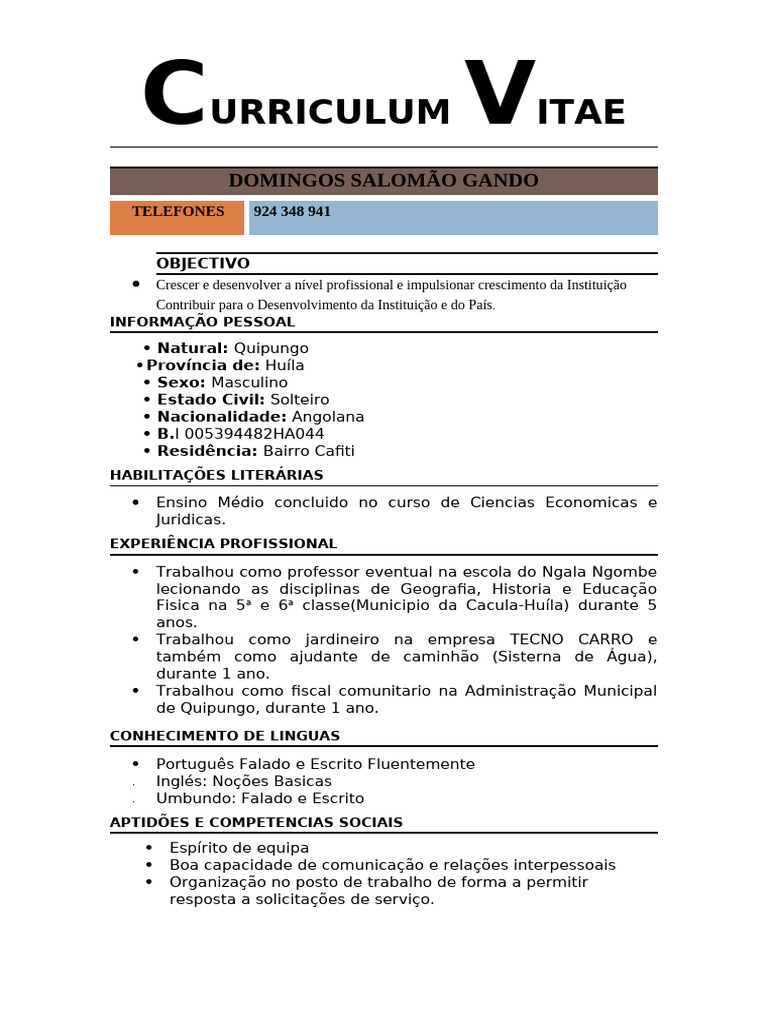 cv sr Josè | PDF