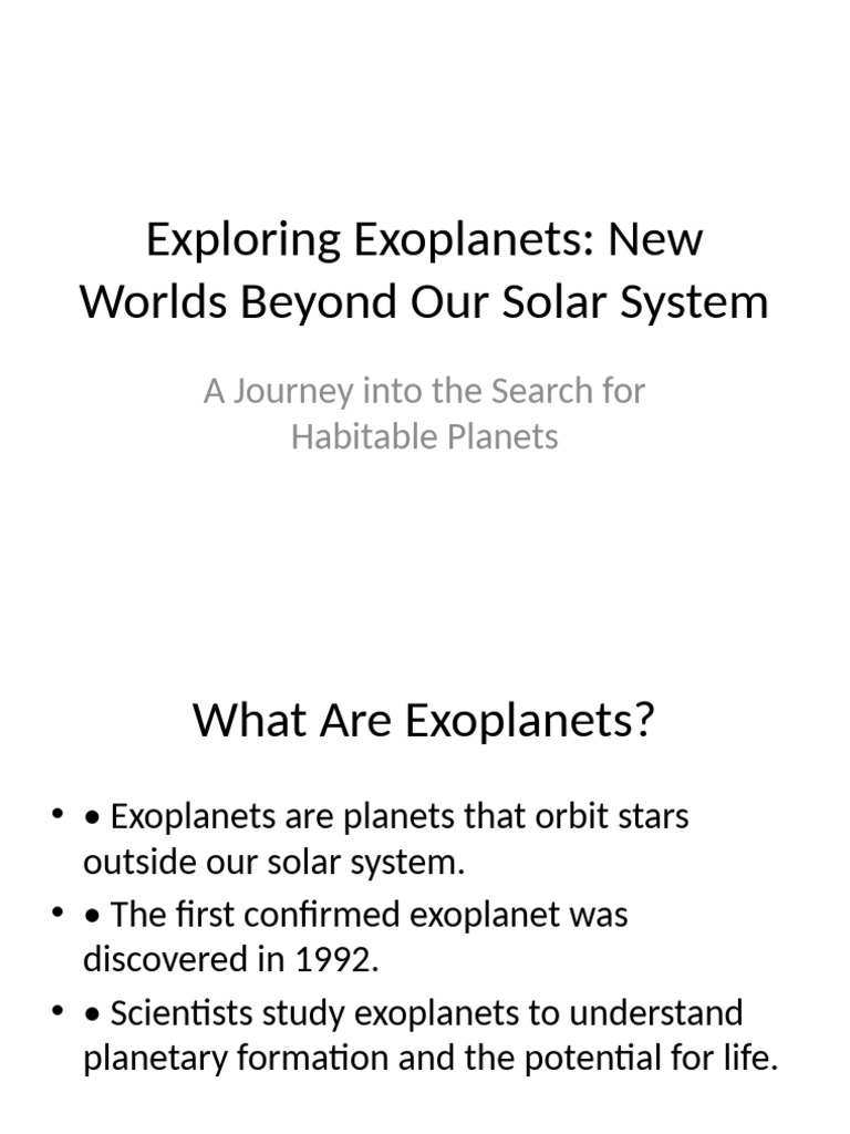 Exploring Exoplanets | PDF