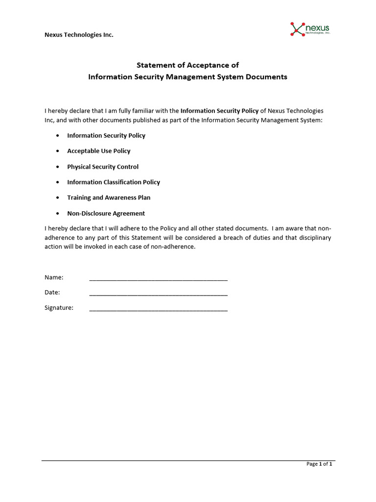 Statement_of_Acceptance_of_InfoSec v1 | PDF