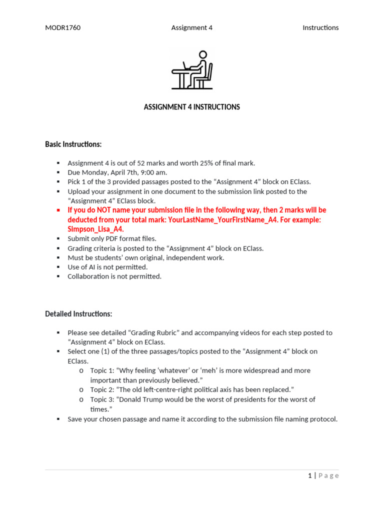 Assignment 4 Instructions | PDF | Semantics | Argument