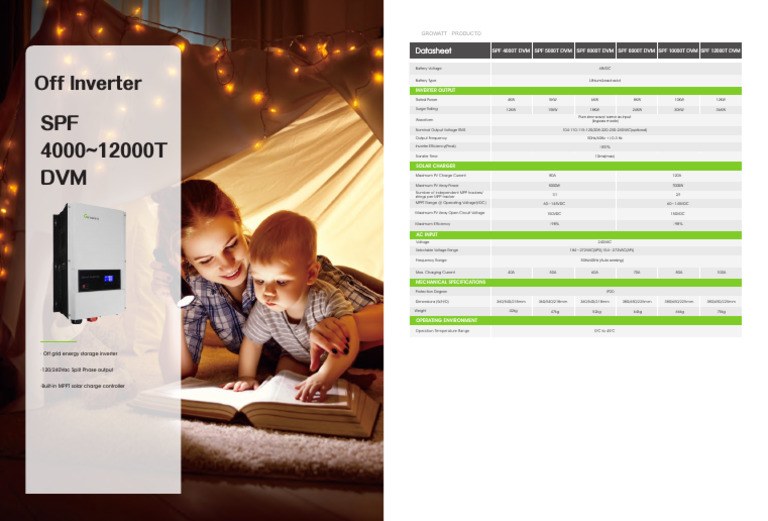 SPF 4000T 12000 DVM | PDF | Power Inverter | Electrical Engineering