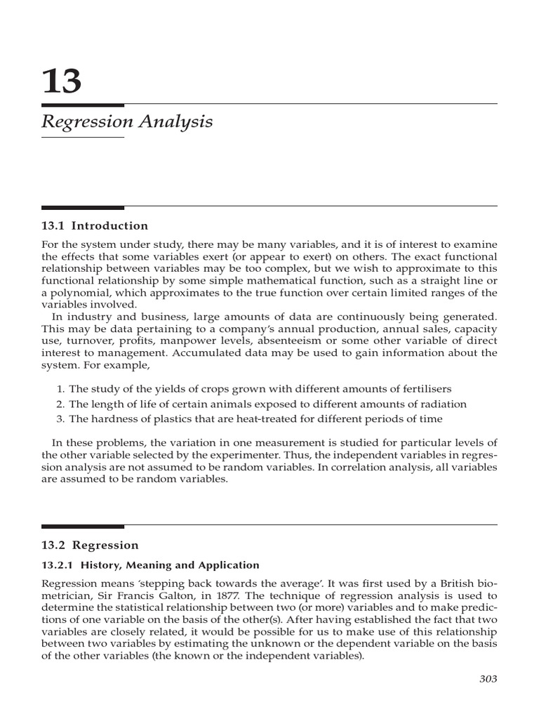 13 Regression Analysis_25_02_28_23_18_36 | PDF | Regression Analysis | Dependent And Independent ...