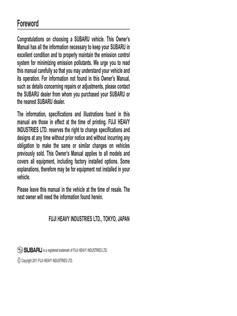 2012 Owners Manual | PDF | Seat Belt | Airbag