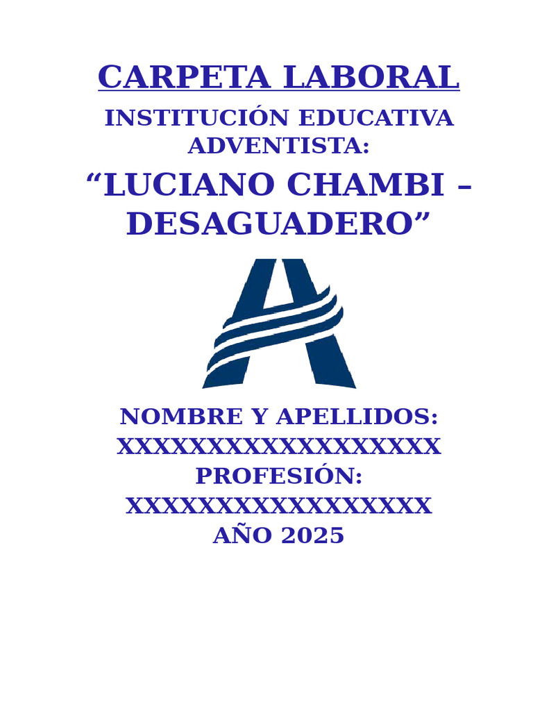 0 Tapa de Carpeta Laboral | PDF