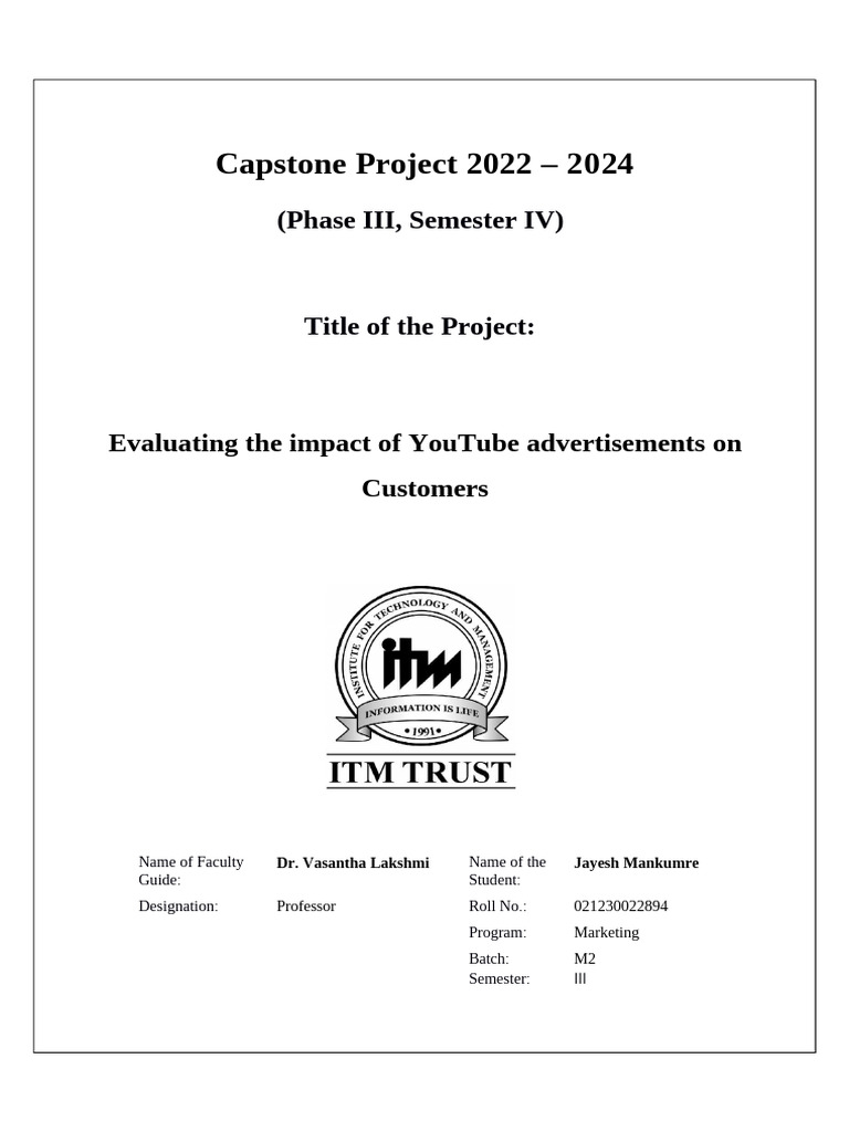 Jayesh Mankumare M2 (Phase 3 Report) | PDF | You Tube | Facebook