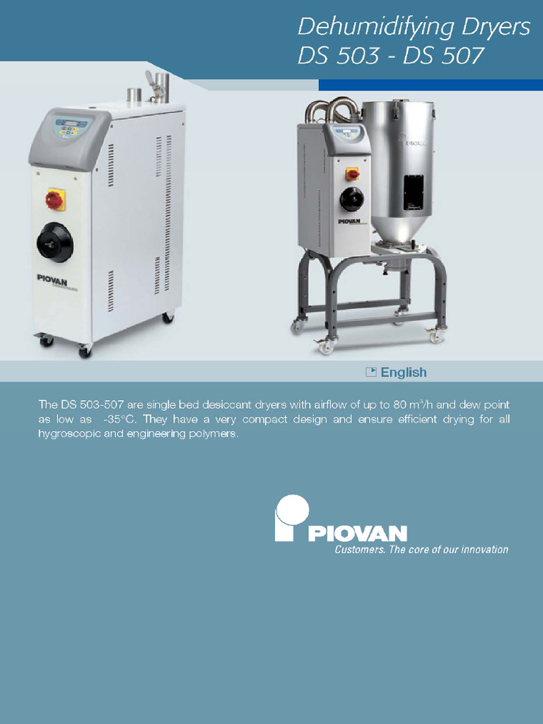 Dehumidifying Dryers DS503 DS507 | PDF