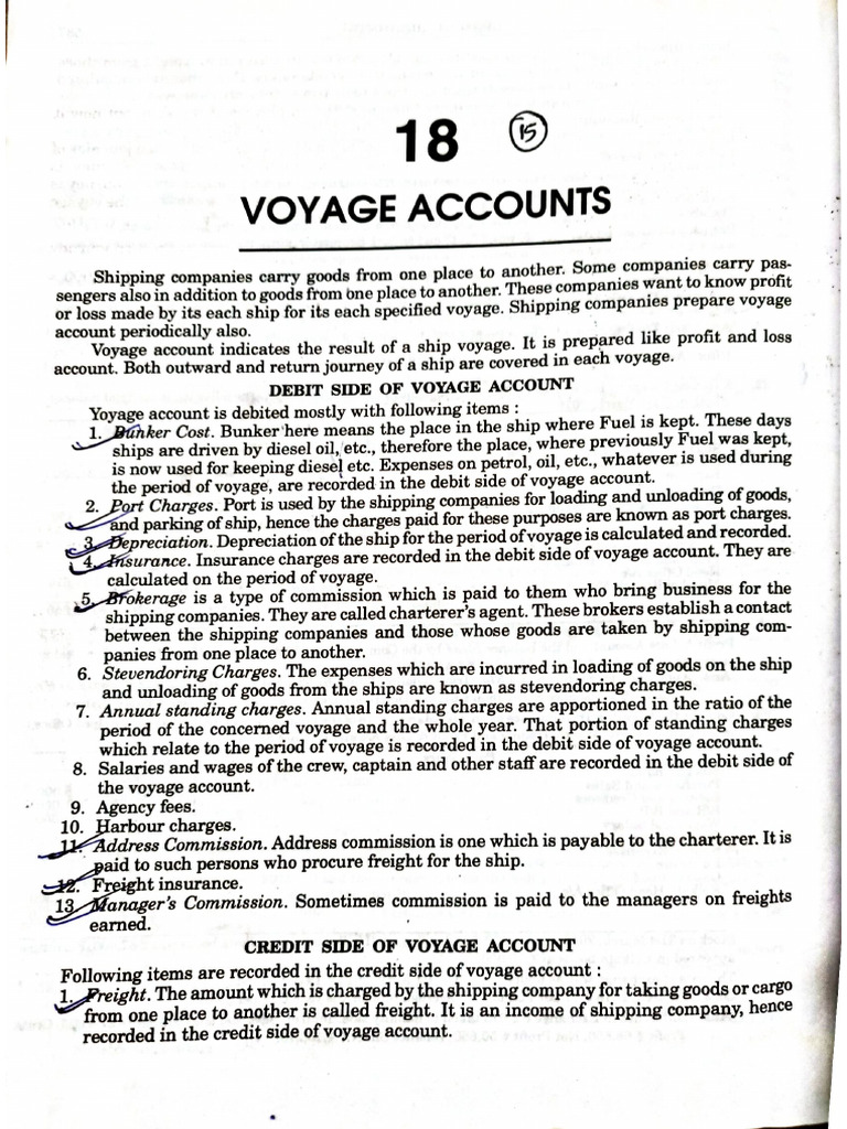 Voyage Account | PDF