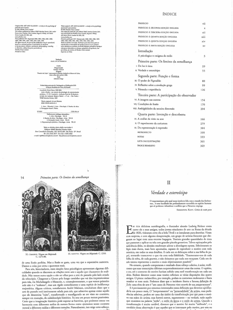 Gombrich - Arte e Ilusão | PDF