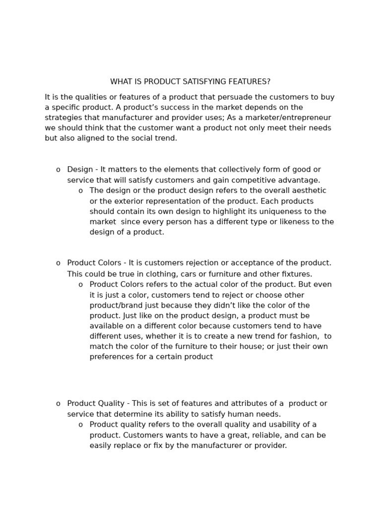 Product Satisfying Features | PDF | I Phone