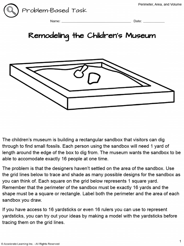 Designing a Sandbox and Playground Layout | PDF | Area