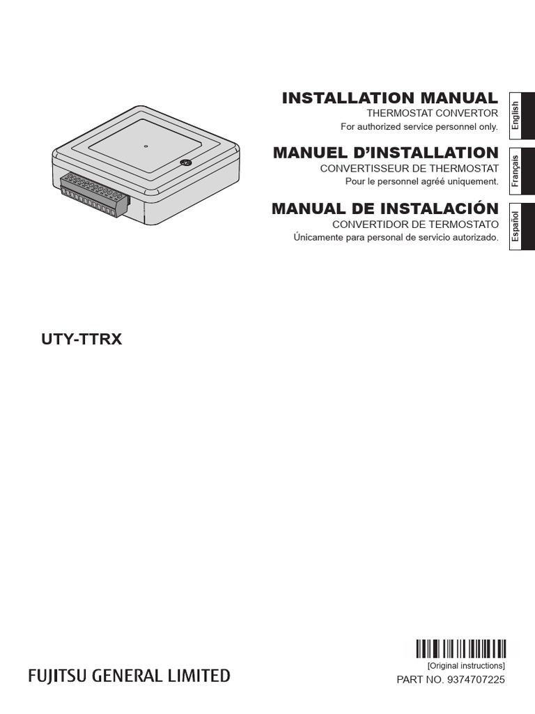 Mini Split Thermostat Convertor - Installation Manual (Fujitsu) | PDF ...