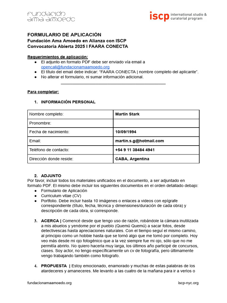 ESP - FAA - ISCP - Formulario de Aplicacion | PDF