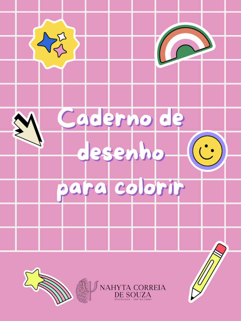 Capa de Caderno Lilás Anos 2000 Grid Com Adesivos PDF | PDF