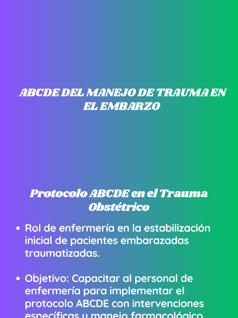 Protocolo_ABCDE_Trauma_Obstetrico.pptx | PDF