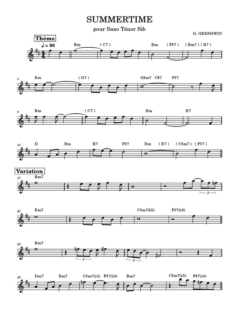 Summertime Arrangement | PDF