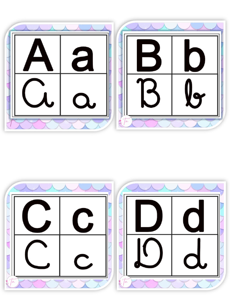 Abecedario 4 Letras Grandes | PDF