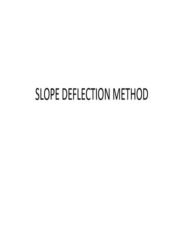 Slope Deflection Method Ng Pdf