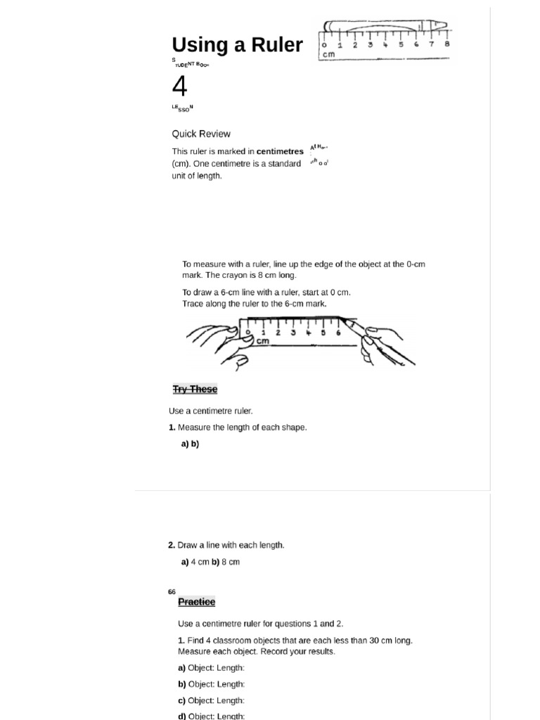 Measurement with ruler | PDF