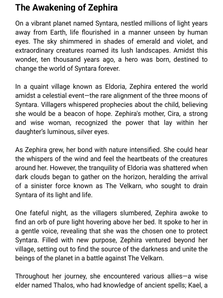 The Awakening of Zephira 1736827660428 | PDF