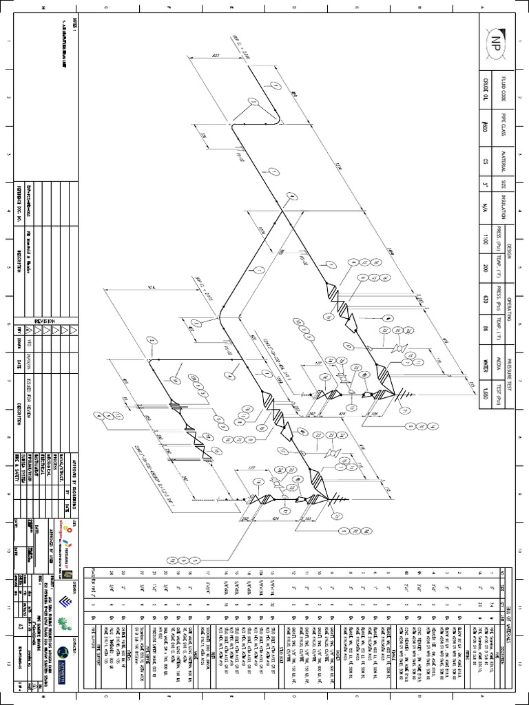 Pipe Isometric Drawing 3-Ga-C02-456 - Well To Pipe Manifold 2 of 2 | PDF