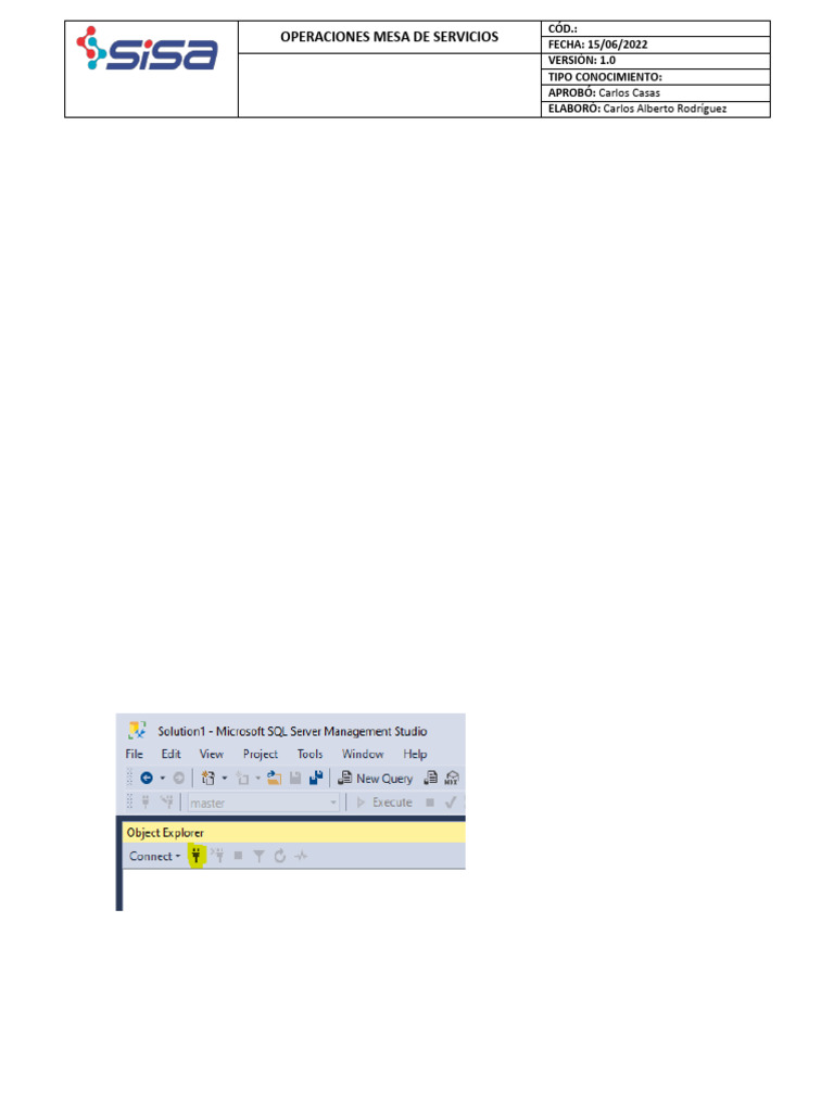 Manual - Verificacion de Servicios SQLSERVER | PDF | Servidor SQL de Microsoft | Gestión de ...