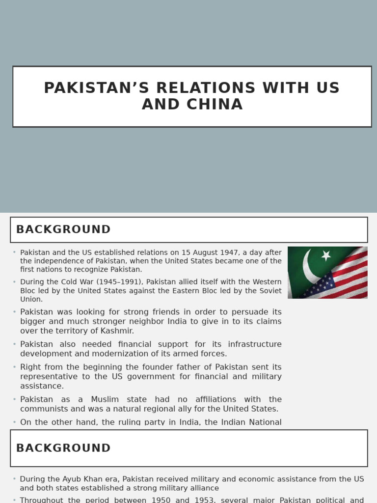 Q1 PAK-US Relation Post 9 11 | PDF | Pakistan | Foreign Policy