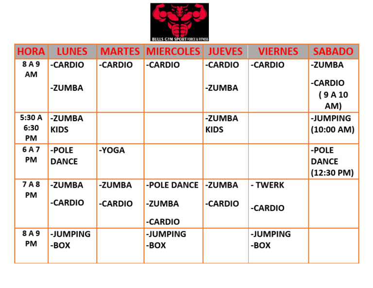Zumba Class Schedule Overview | PDF