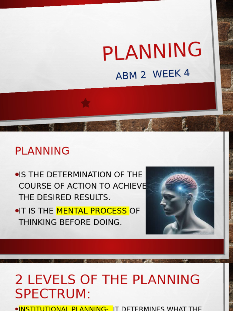 Effective Planning Strategies Overview | PDF | Strategic Planning ...