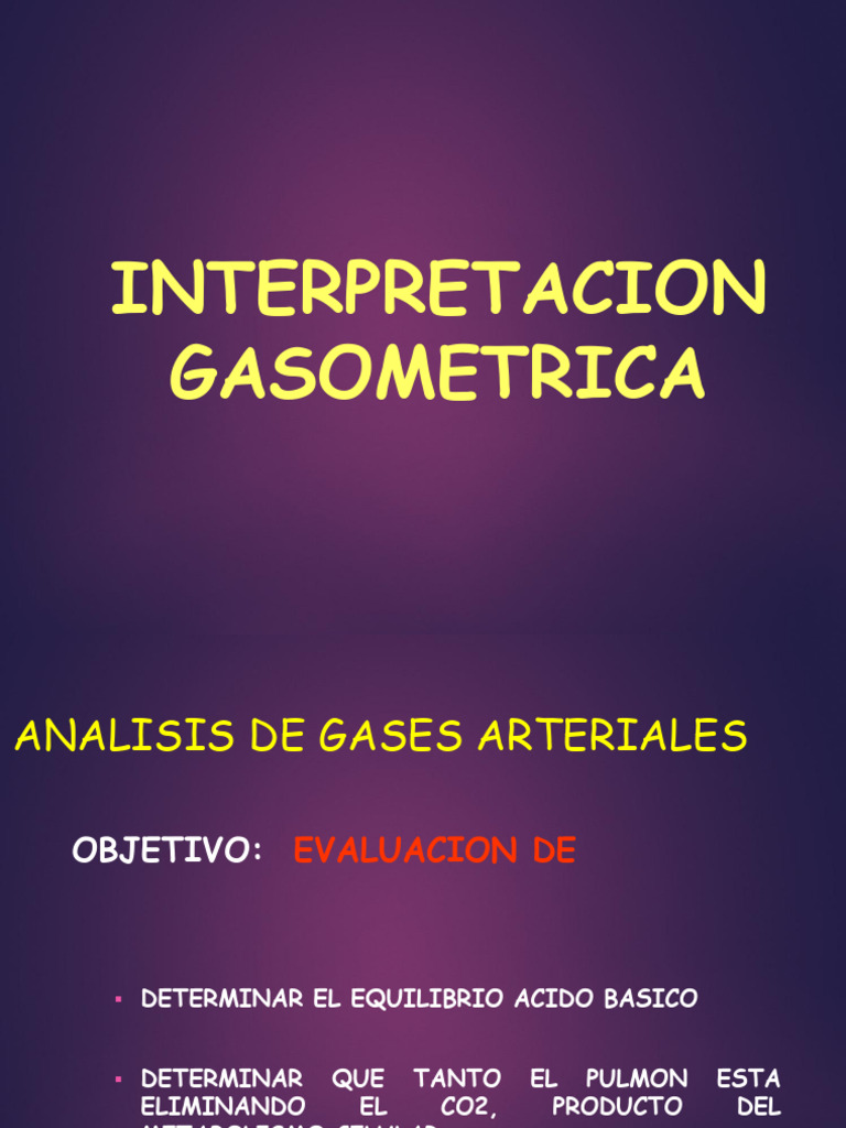 INTERPRETACION DE GASES ARTERIALES | PDF | Fisiología