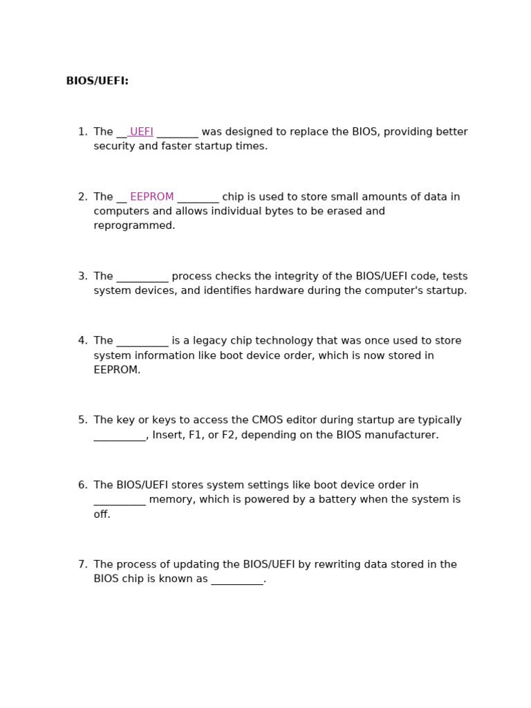 BIOS - UEFI and PC BOOT Process | PDF | Bios | Booting