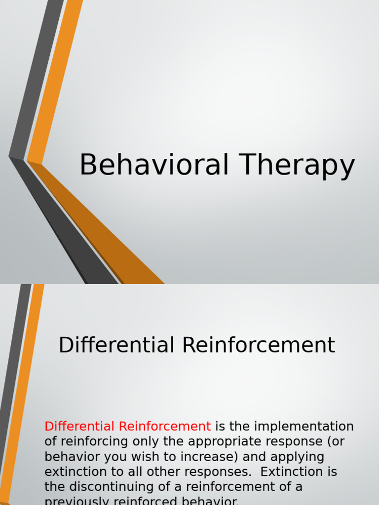 Behavior Therapy Lecture 3 | PDF | Psychotherapy | Reinforcement