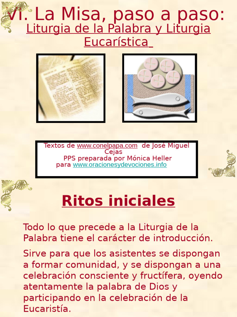 06 Liturgia de La Misa VI | PDF | eucaristía | Oración