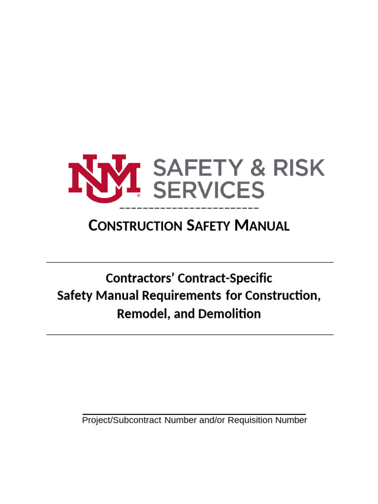 Safety Manual1 | PDF | Occupational Safety And Health | Safety