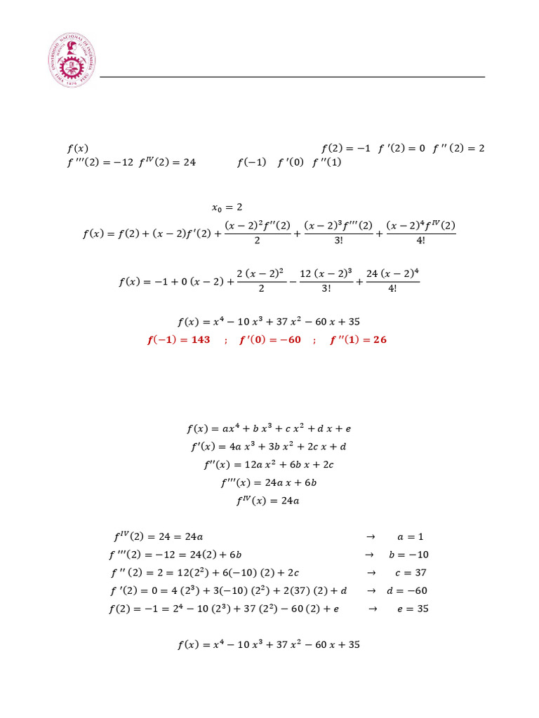 Examen Final de Matemática I 2014 | PDF | Derivado | Análisis matemático