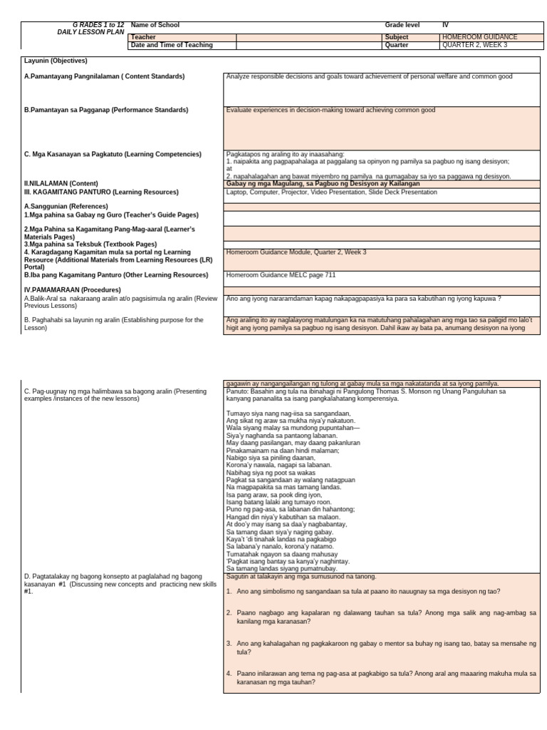 g4 Homeroom Guidance q2w3 | PDF